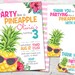 Pineapple Birthday Invitation Party Like a Pineapple - Etsy