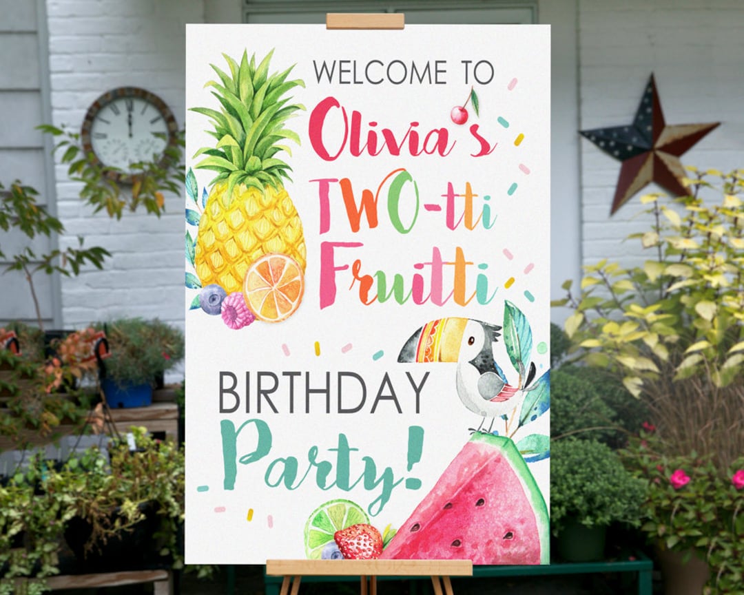 Tutti Frutti Party, Tutti Fruity Birthday Party, PRINTABLE, Twotti ...