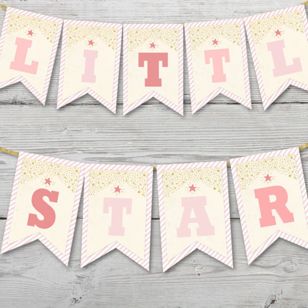 Twinkle Twinkle Little Star Birthday Pendant Banner PRINTABLE, Twinkle ...