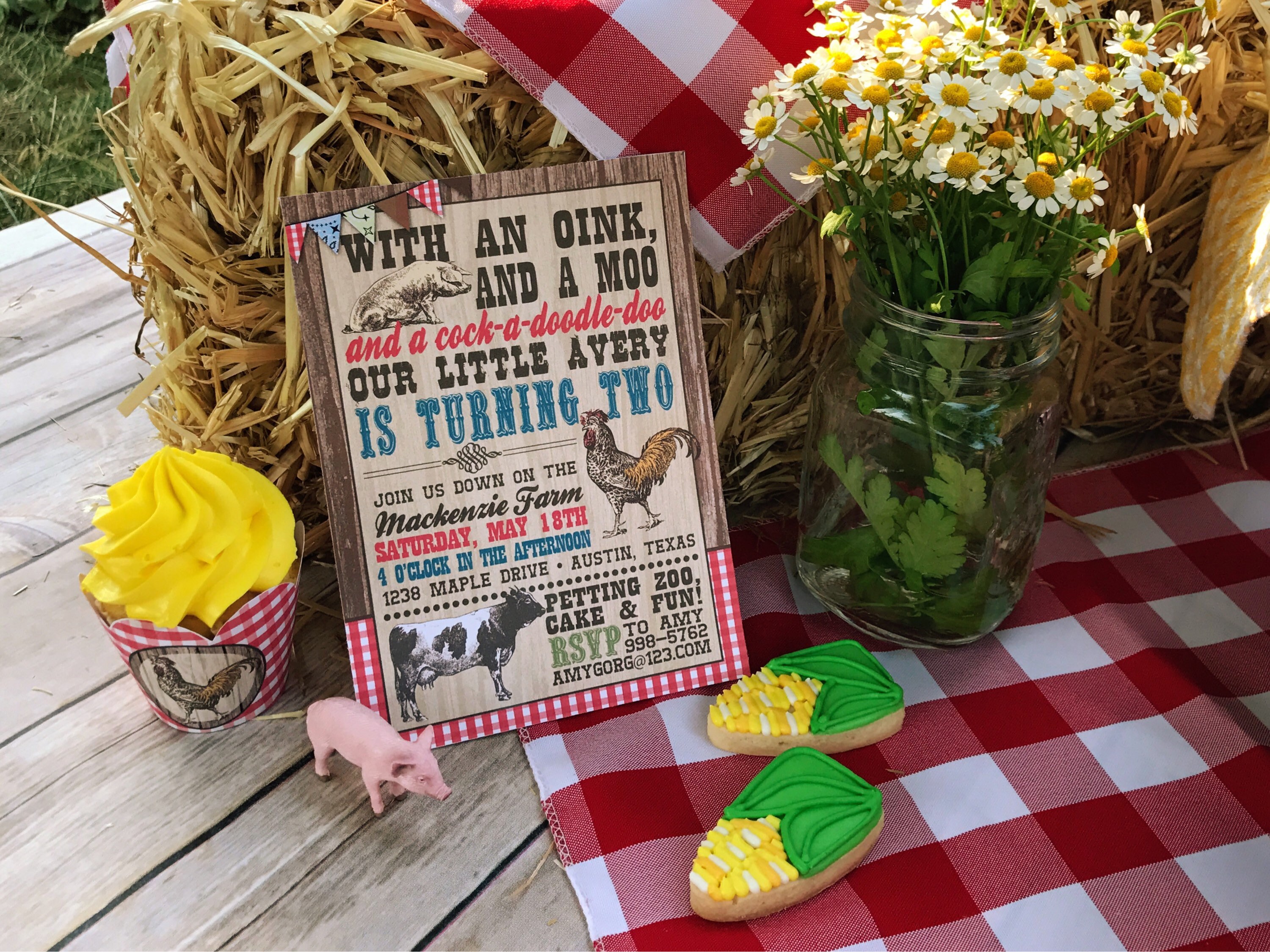 Farm Birthday Invitations, Farm Party Invitation, Barnyard Party, Farm ...
