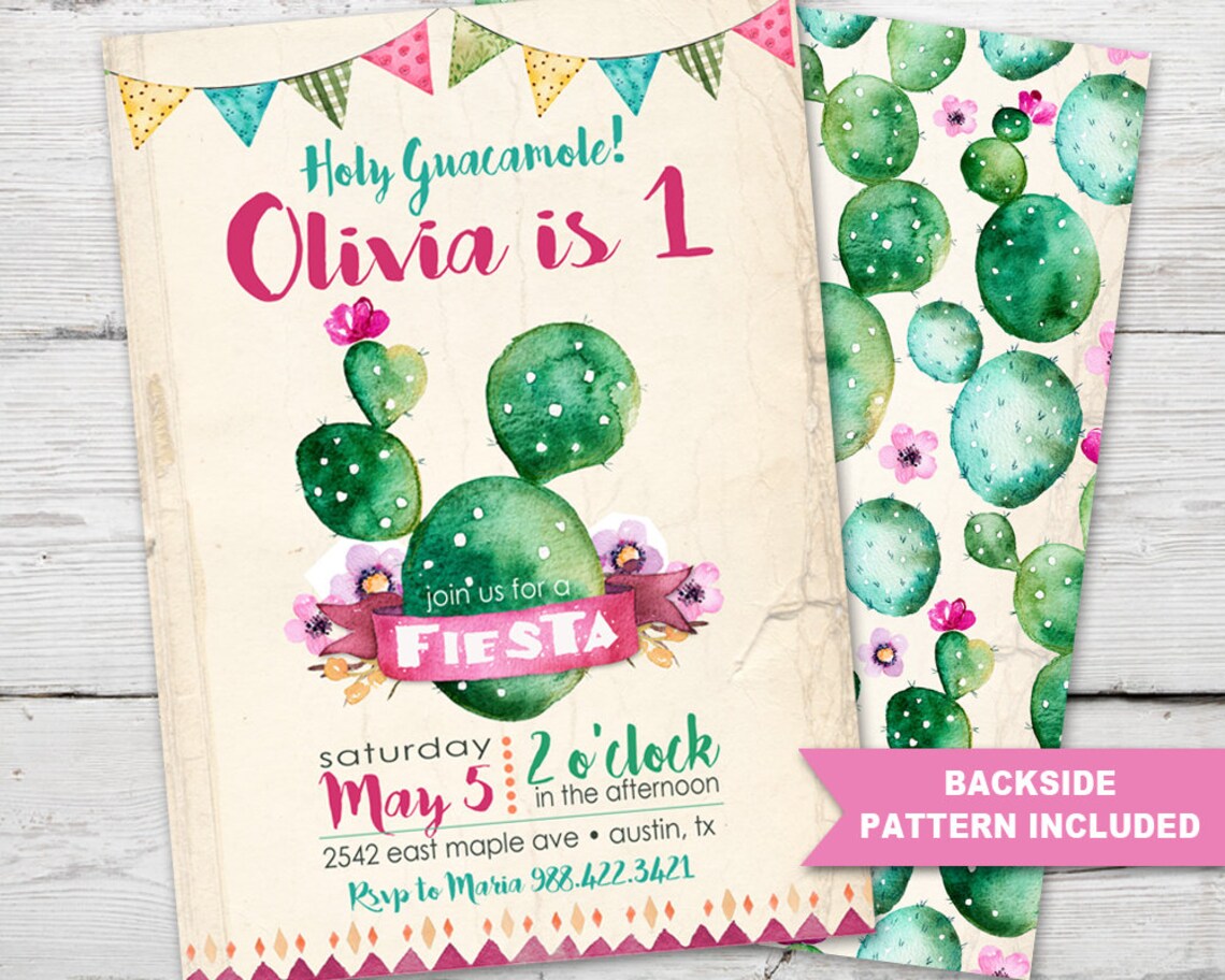 Fiesta Birthday Invitation, Fiesta Invitation, Mexican Fiesta ...