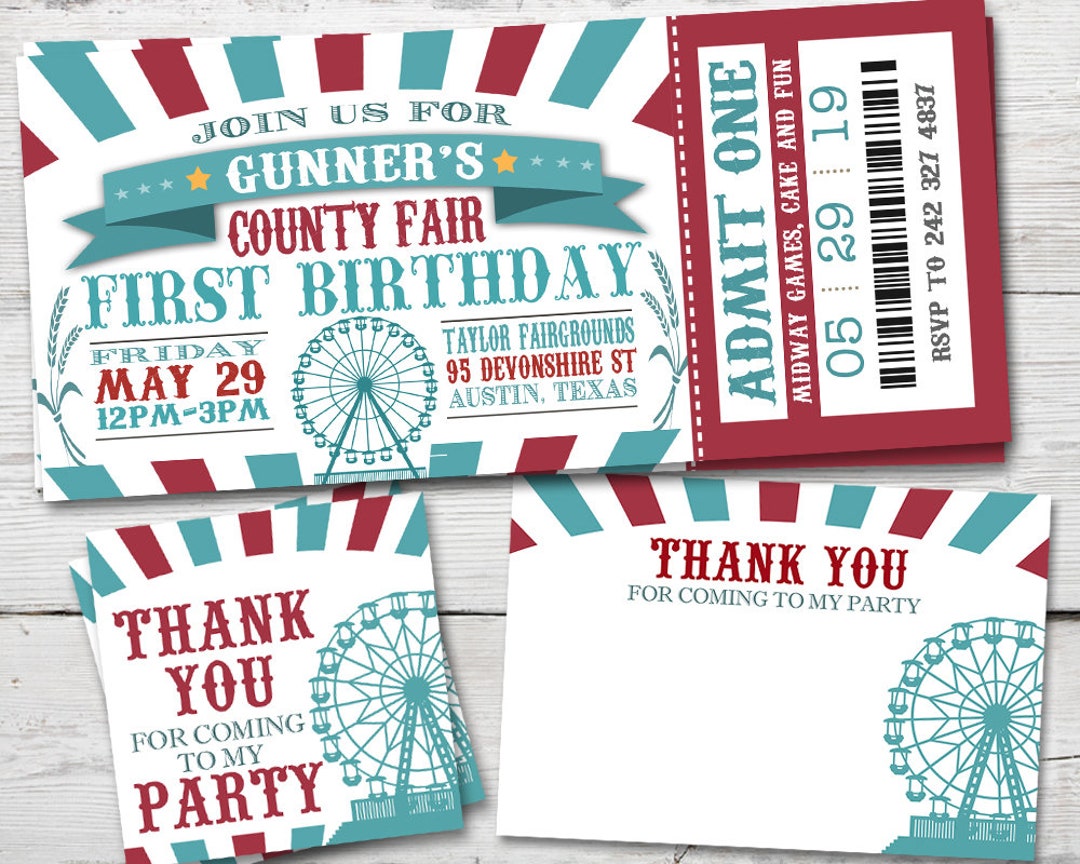County Fair Invitation, County Fair Birthday, County Fair Birthday ...