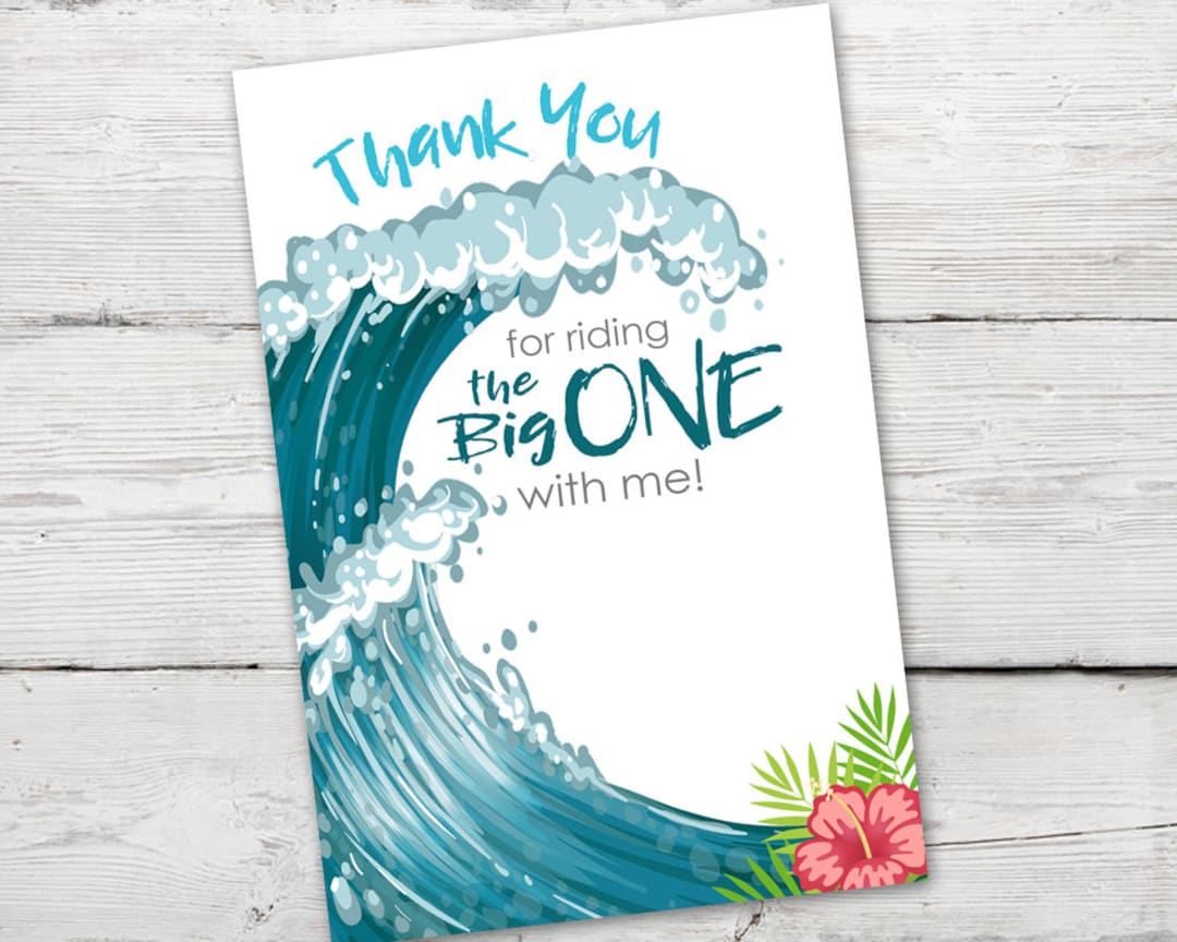 The Big ONE Thank You Card PRINTABLE the Big One Invitation - Etsy