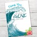 The Big ONE Thank You Card PRINTABLE the Big One Invitation | Etsy
