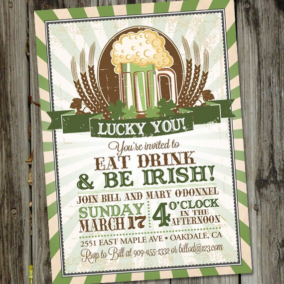 St. Patrick's Day Invitation Luck of the Irish St. | Etsy