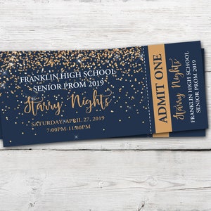 Starry Nights Invitation, Starry Nights Theme, Prom Invitations and ...