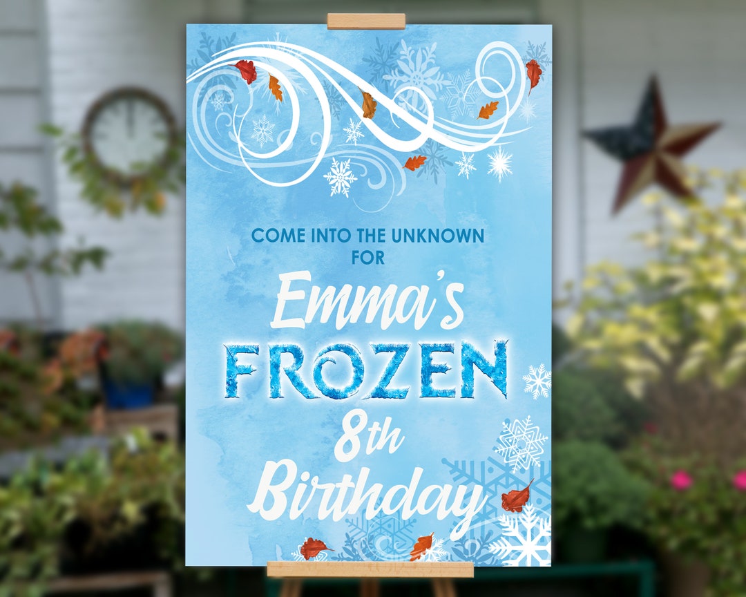 Frozen 2 Party Sign Frozen 2 Party Decorations Frozen 2 - Etsy