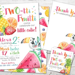 Fruit Birthday Invitation, Fruit Birthday Party Invitation, Fruit Party ...