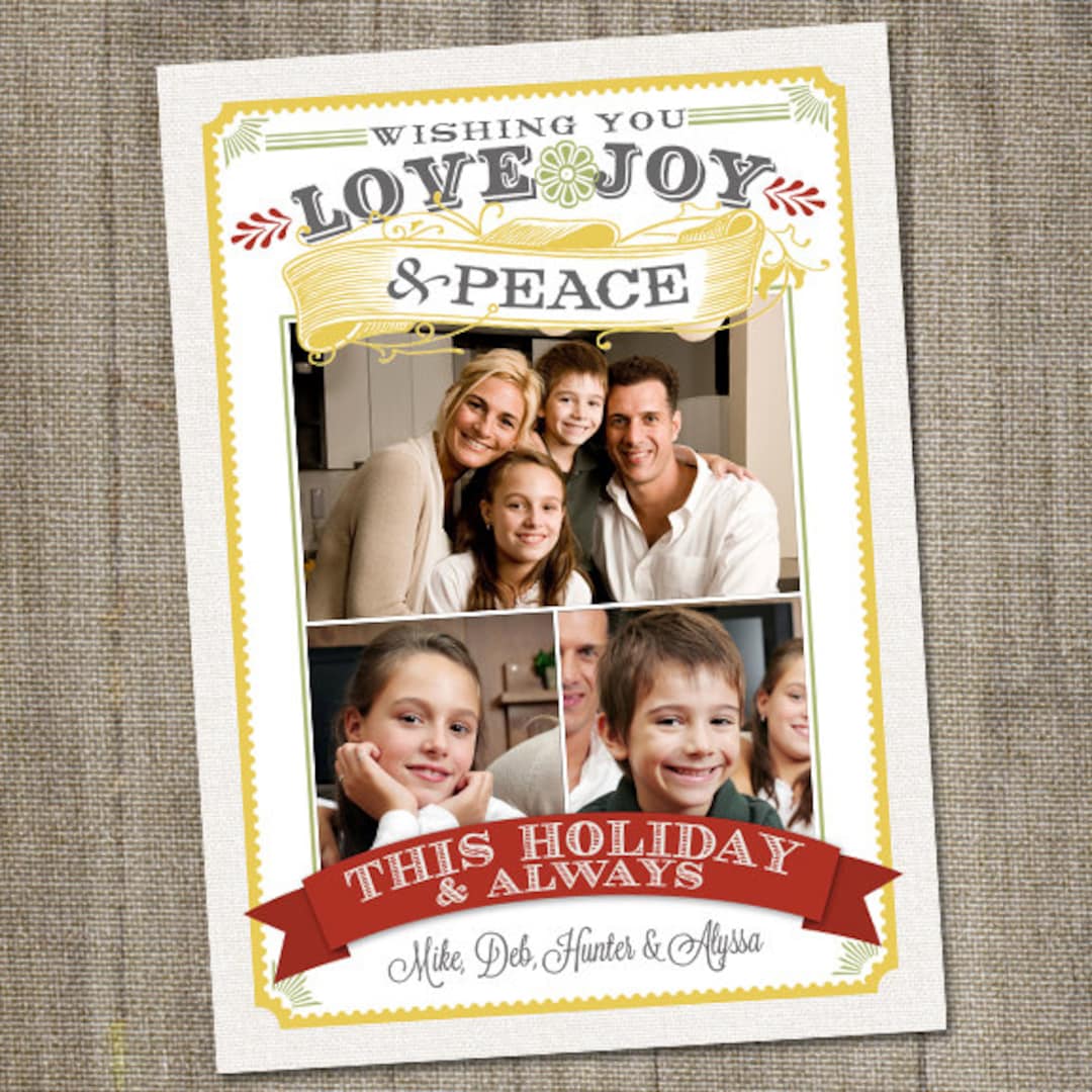 Christmas Card, Christmas Photo Card, Photo Christmas Card, Christmas ...