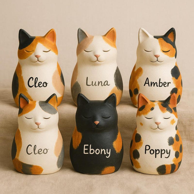 Cat Memorial Urn Calico - Etsy