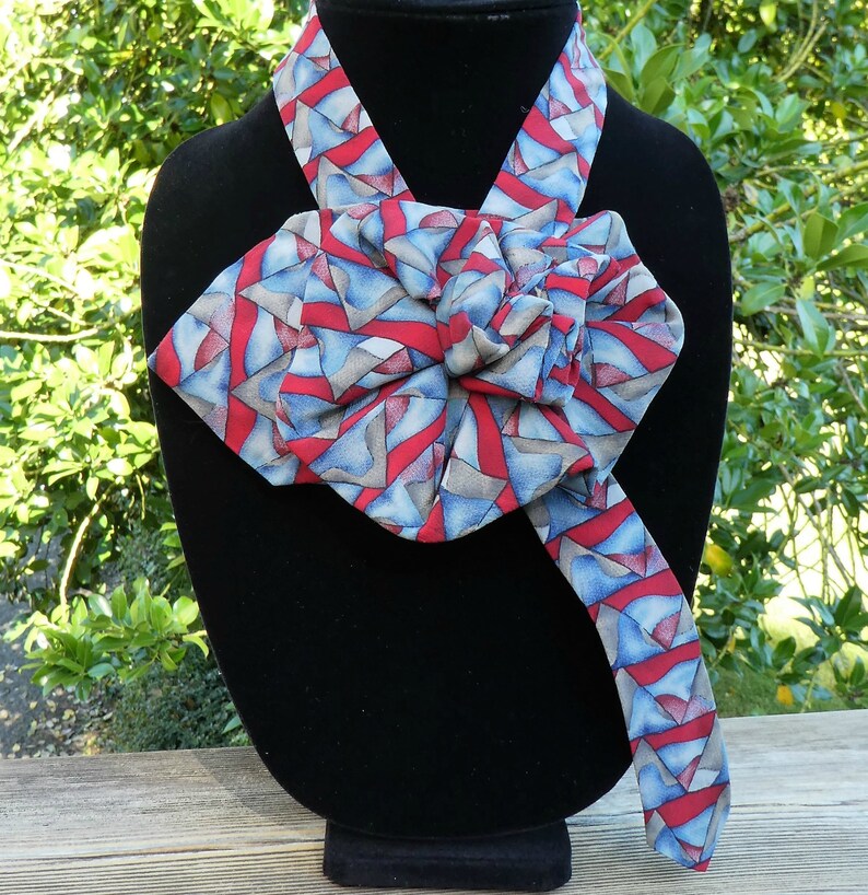 Ladies Necktie Scarf, Unique Necktie Necklace, Ladies Silk Scarf ...