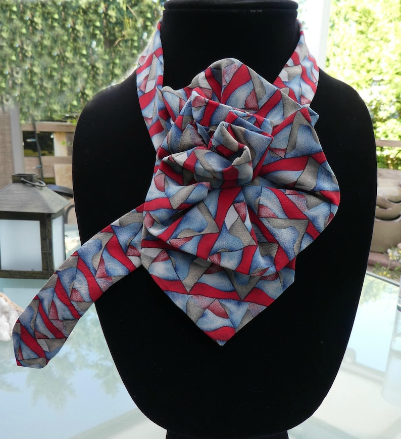 Ladies Necktie Scarf, Unique Necktie Necklace, Ladies Silk Scarf ...