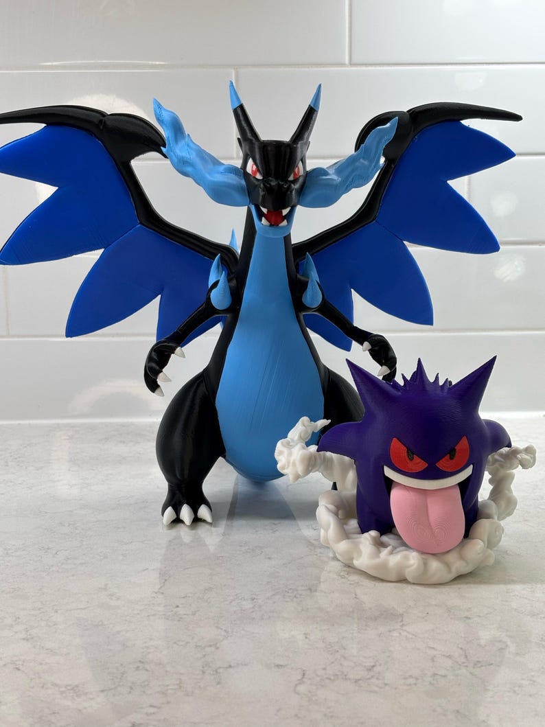 Gengar With Base 3D Print Figure | Pokemon Inspired Statue | Gamer Gift ...