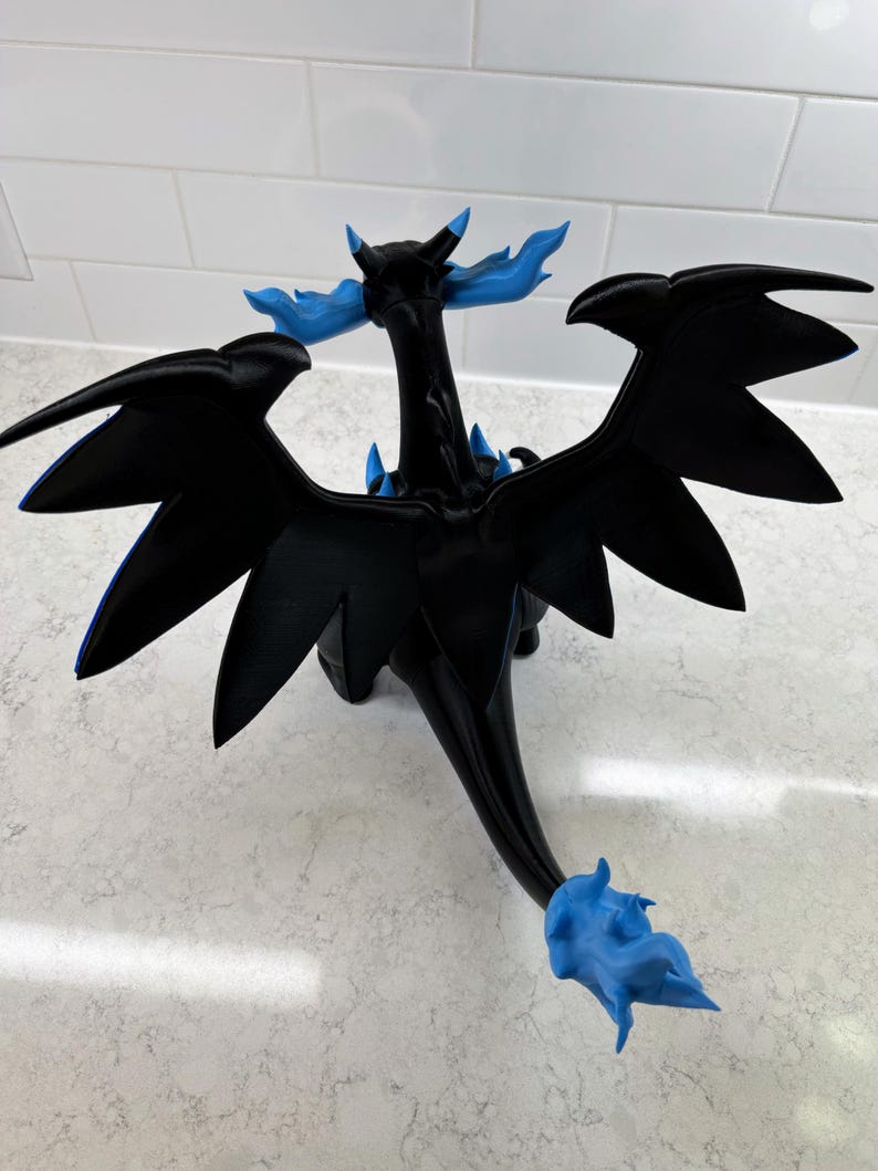 Mega Charizard X Figure - 3D Printed Pokemon Inspired Statue | Gamer ...
