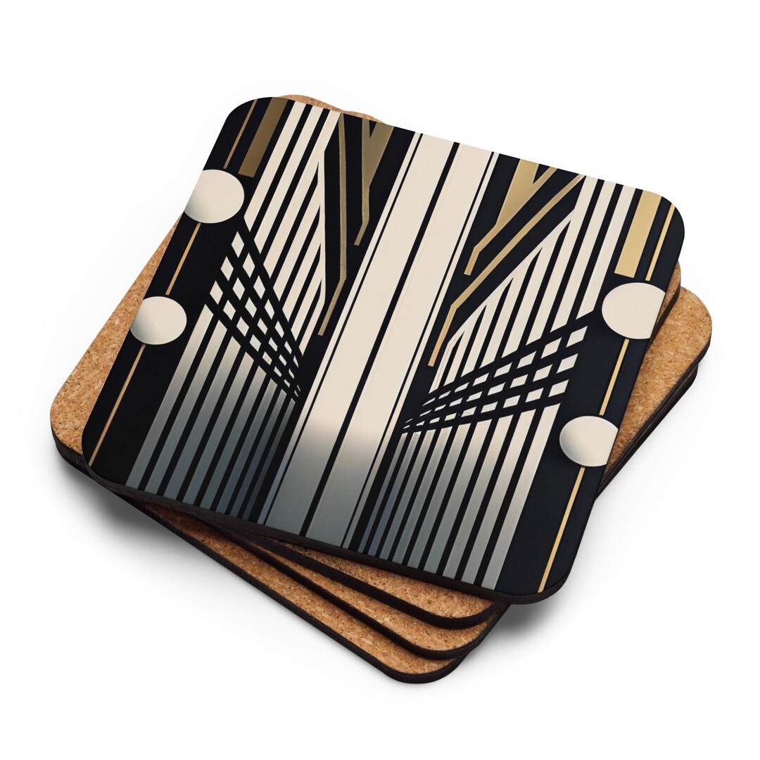 Art Deco Coaster – Golden Corridor | Deco Dreams Collection | Luxury ...