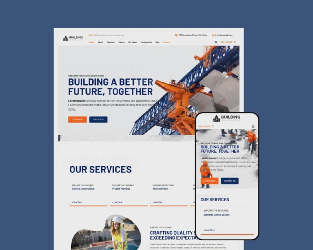 Building Contractor Wordpress Theme | Elementor Template - Etsy