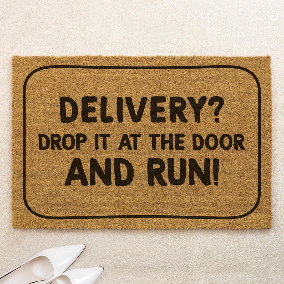 Funny Humorous Brush Door Mat Personalised Front Door Mat Custom ...