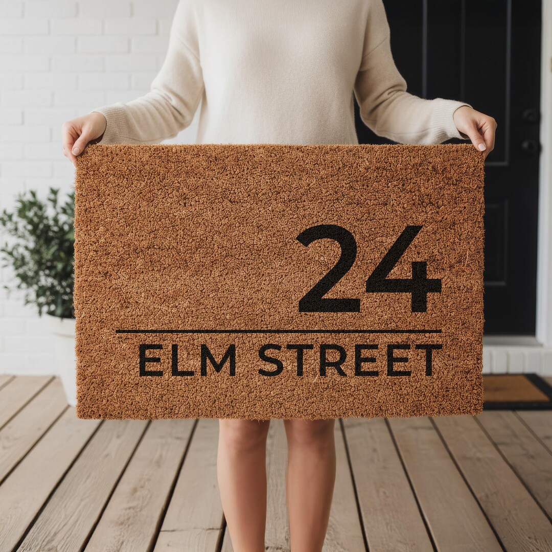 Brush Door Mat Personalised Front Door Mat Custom Printed First Home ...