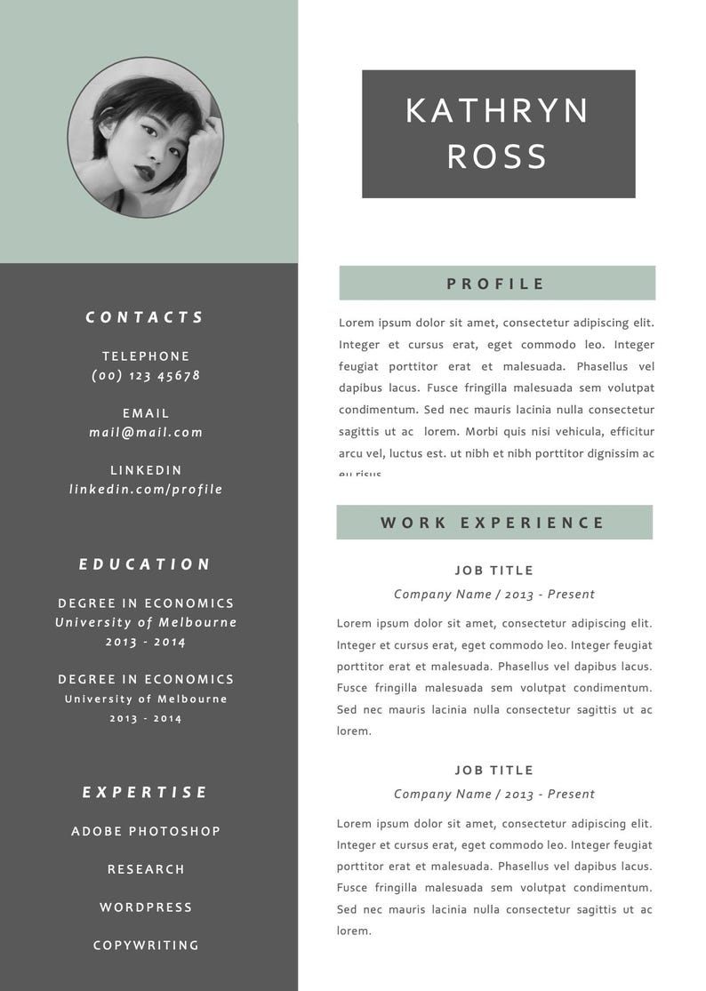 2 Page Ats-friendly Resume Template Pack (2 Resumes) 2025 | Professional Executive CV | Editable ...
