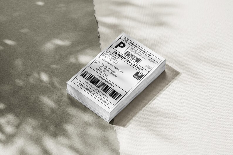 Shipping Label Template, Editable Mail Label, Printable Gift Box Label ...