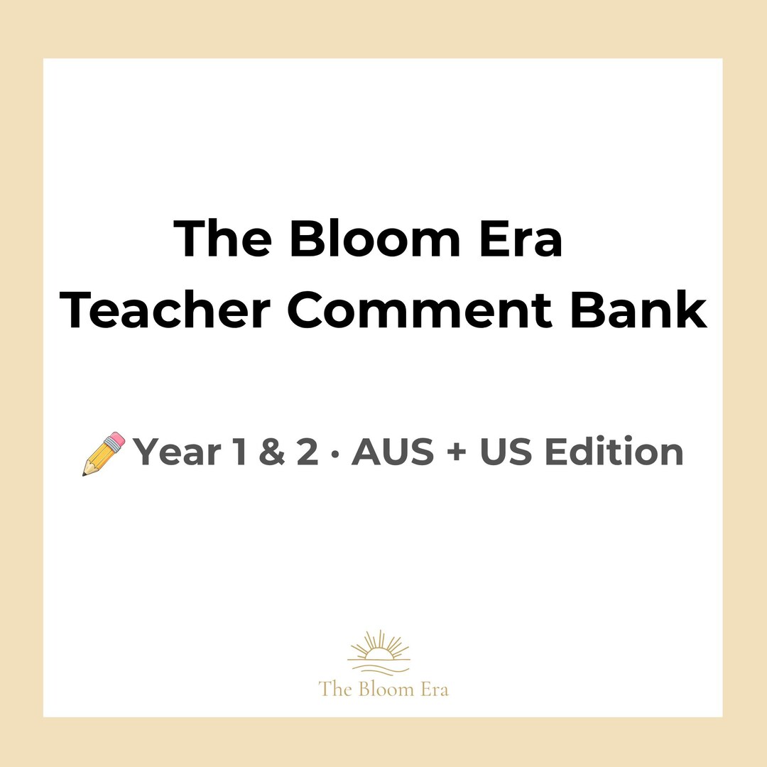 The Bloom Era Teacher Comment Bank | Over 150 Report Card Comments ...