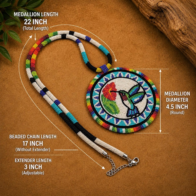 Handmade Hummingbird Native Inspired Seed Bead Beaded Colorful ...