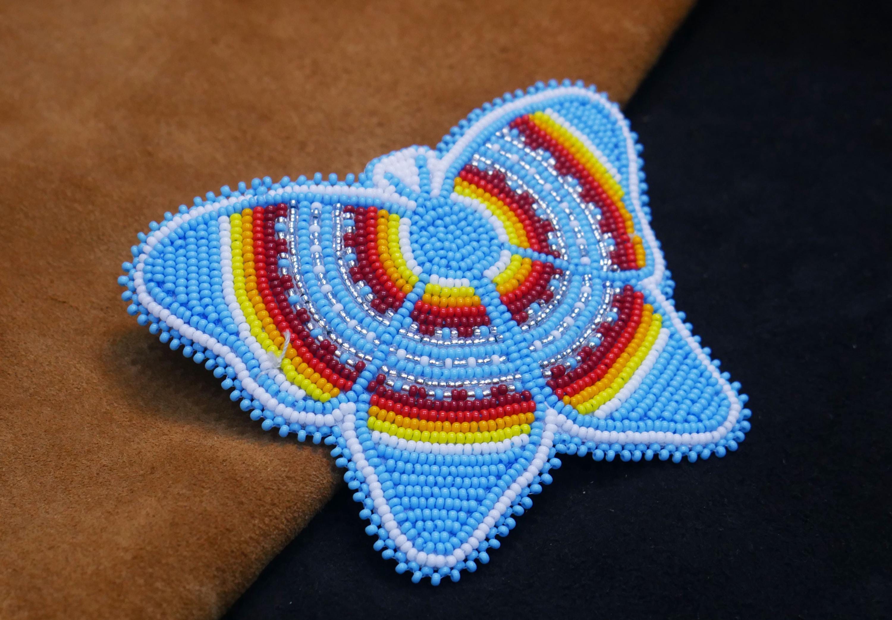 Handmade Beaded Butterfly Barrette: Native American Hair Clip - Etsy