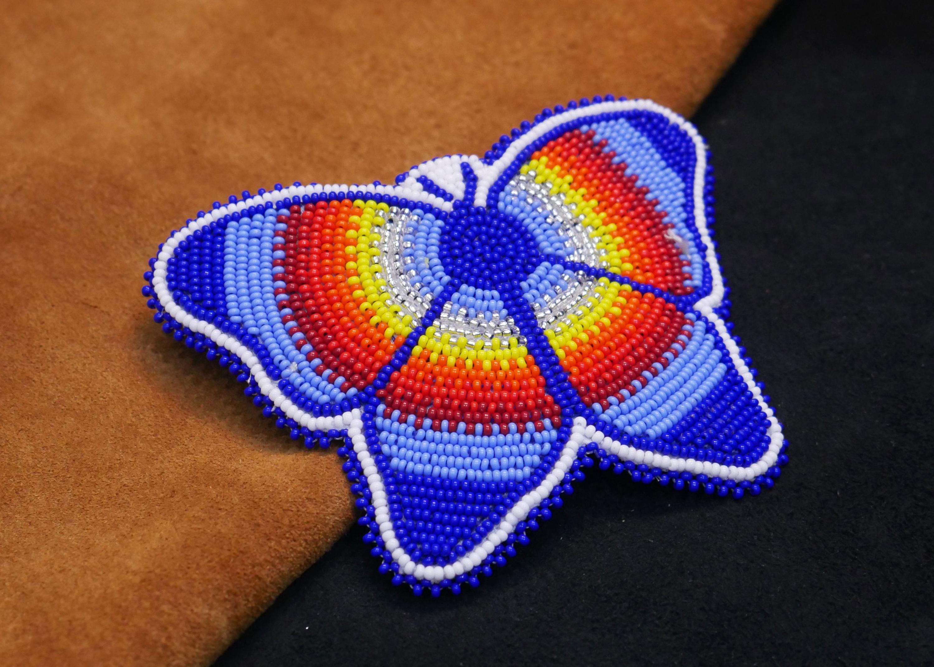Handmade Beaded Butterfly Barrette: Native American Hair Clip - Etsy