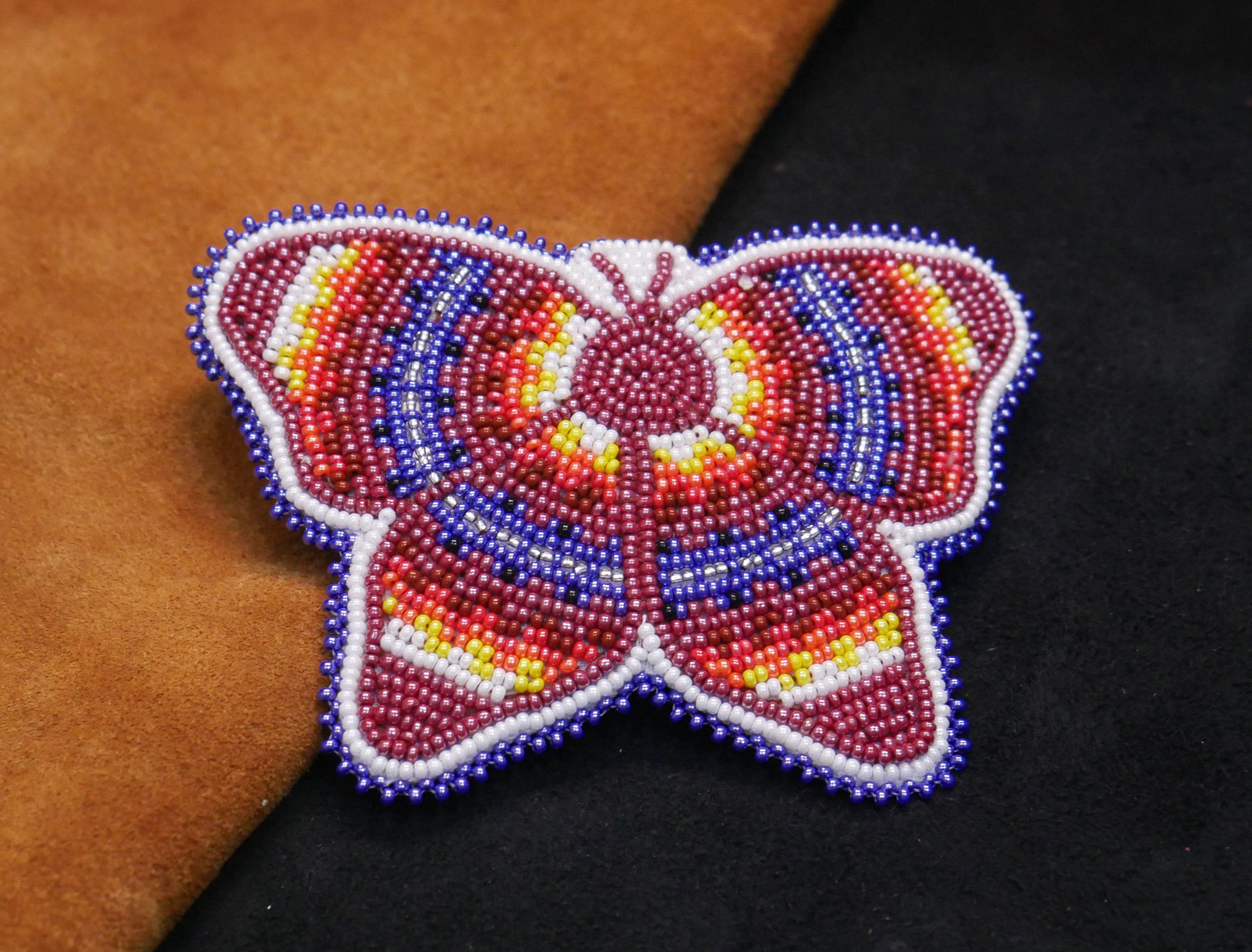 Handmade Beaded Butterfly Barrette: Native American Hair Clip - Etsy