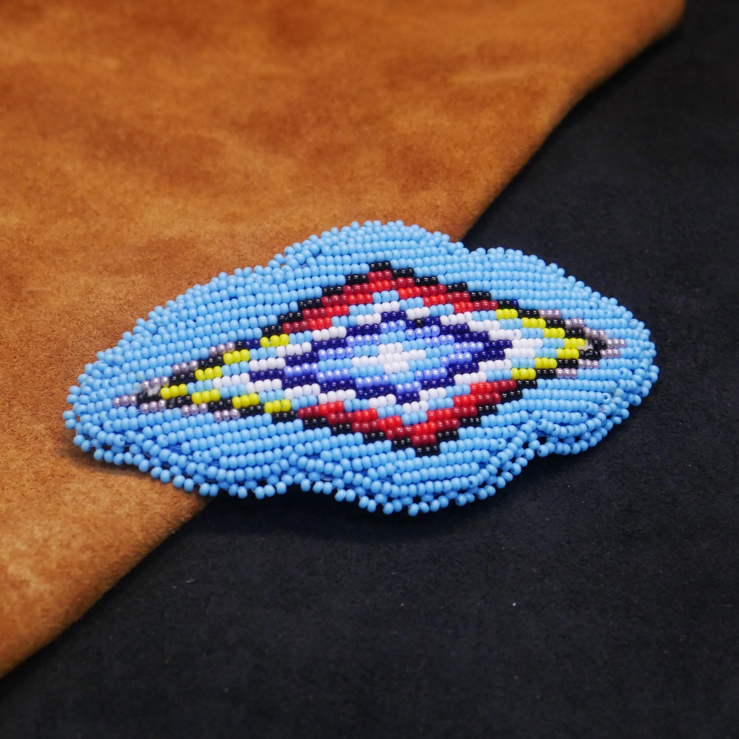 Handmade Beaded Butterfly Barrette: Native American Hair Clip - Etsy