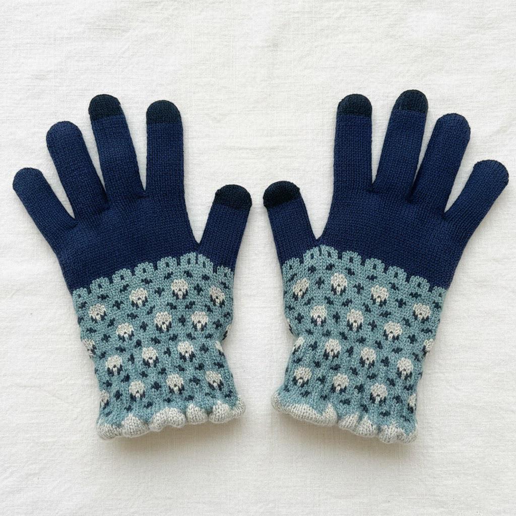 Mismatched Floral Knit Gloves, Cottagecore Vintage Style, Cute ...