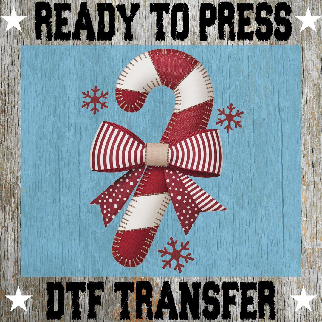 Retro Candy Cane Christmas Ready to Press: Preppy Christmas Heat ...
