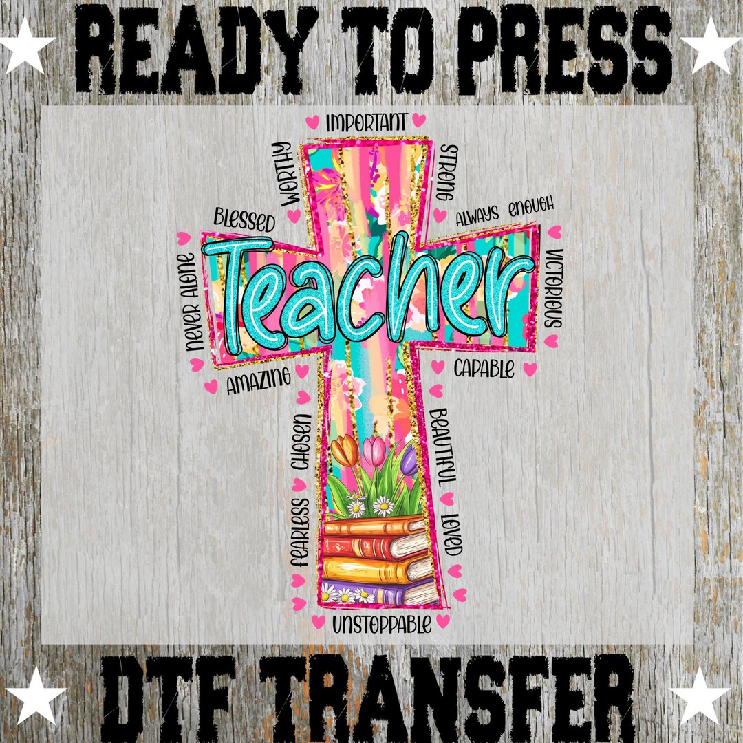 Christian Teacher Ready to Press: Floral Inspirational Teacher Heat ...