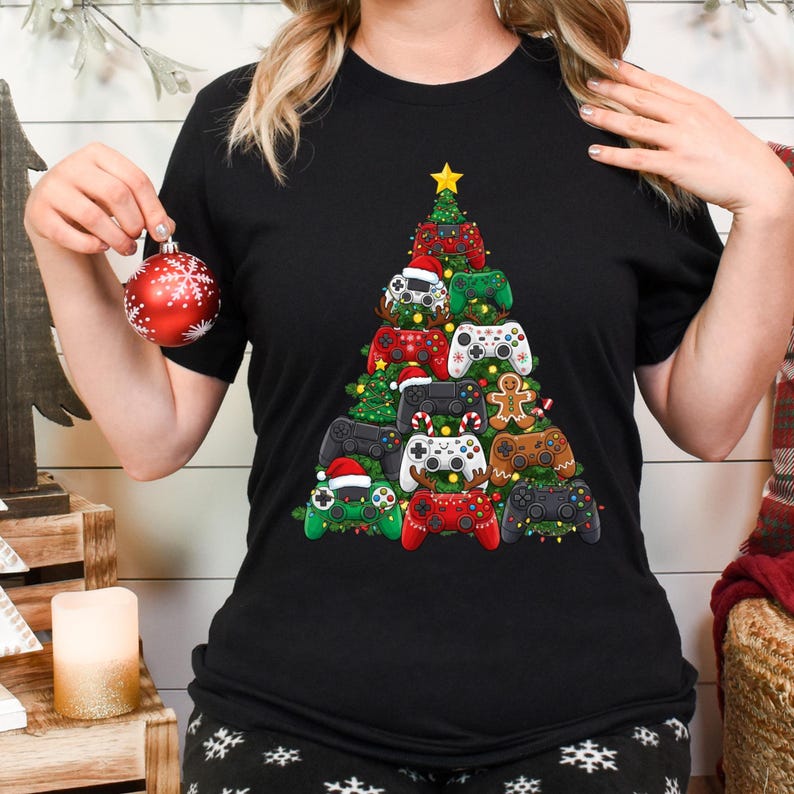 Retro Christmas Gaming Controller Ready to Press: Kids Christmas Heat ...