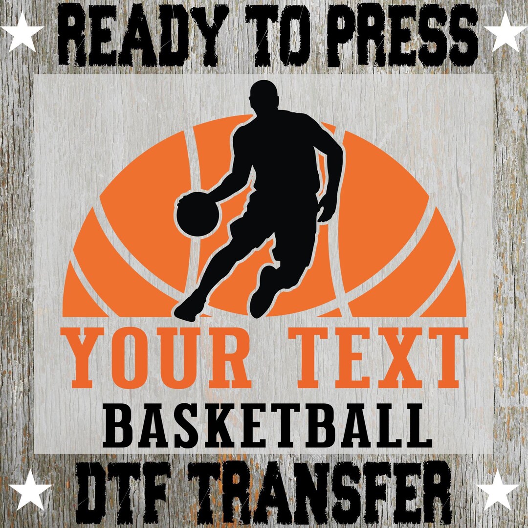 Custom Basketball DTF Transfer: Personalized Your Name Ready to Press ...