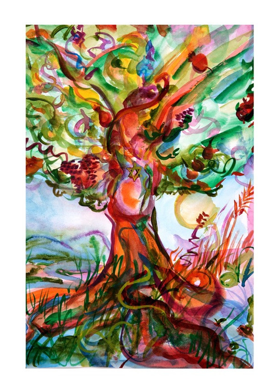 Tree of Life Watercolor Painting Giclée Print - Etsy