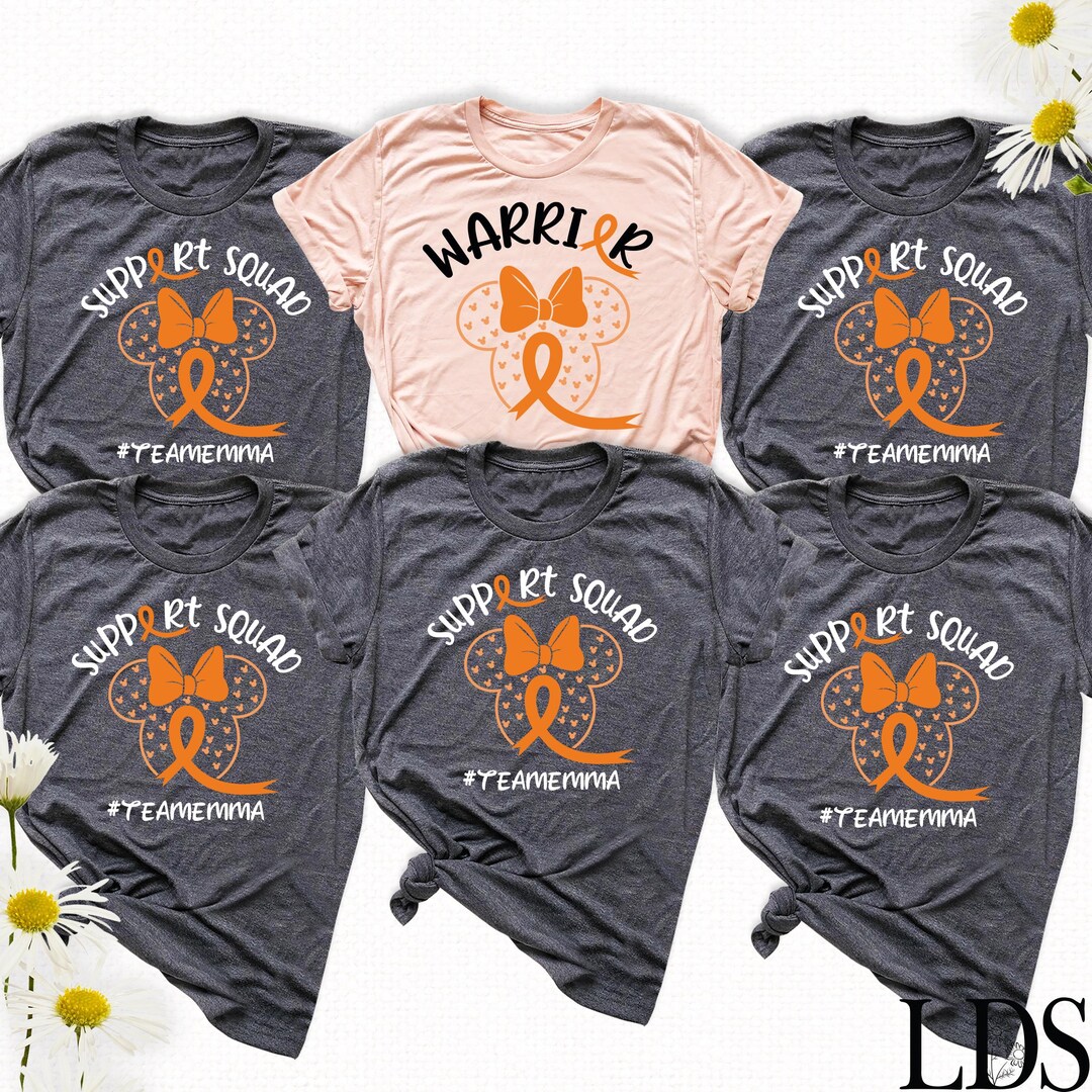 Multiple Sclerosis Support Squad Disney Shirts MS Team Tee, Orange ...