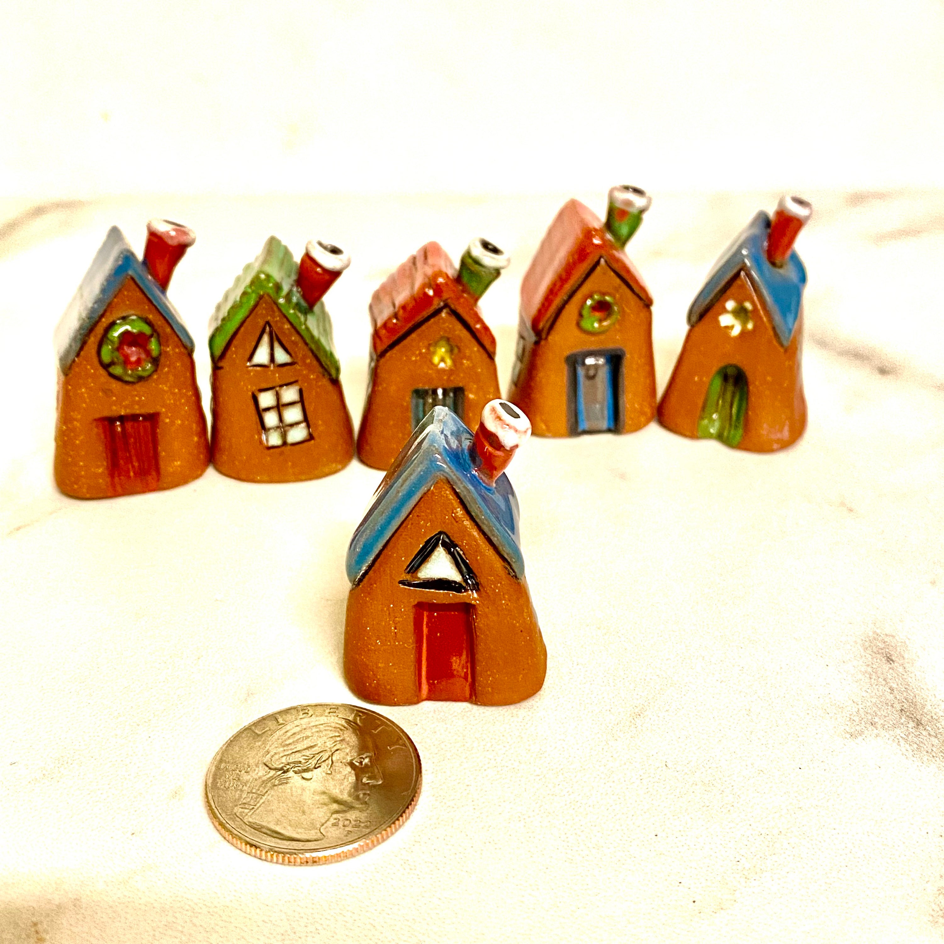 Tiny Clay House Little Pottery Miniature Village Dollhouse - Etsy