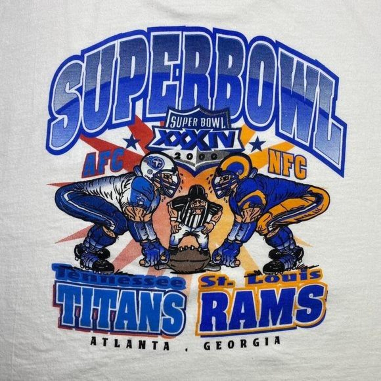 Vintage 2000s Super Bowl St Louis Rams Vs Tennessee Titans Football ...