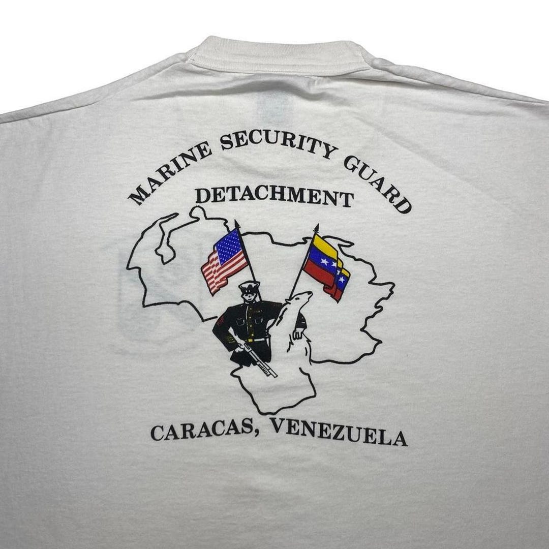 Vintage USMC Marines Military Security Guard X Caracas Venezuela Shirt ...
