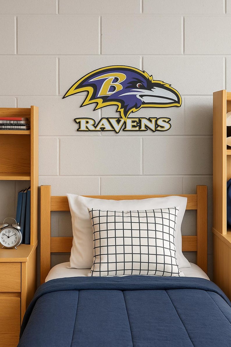 Baltimore Ravens 3D Printed Sign: NFL Team Logo Decor - Etsy