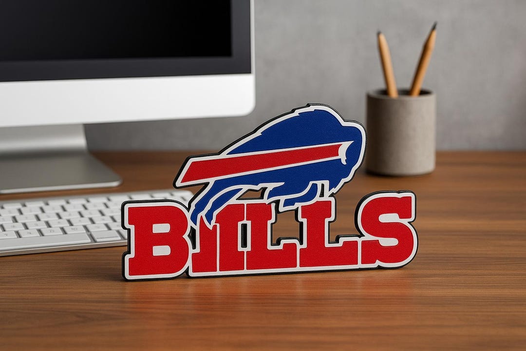 3D Printed Buffalo Bills Logo Sign: Man Cave Decor - Etsy
