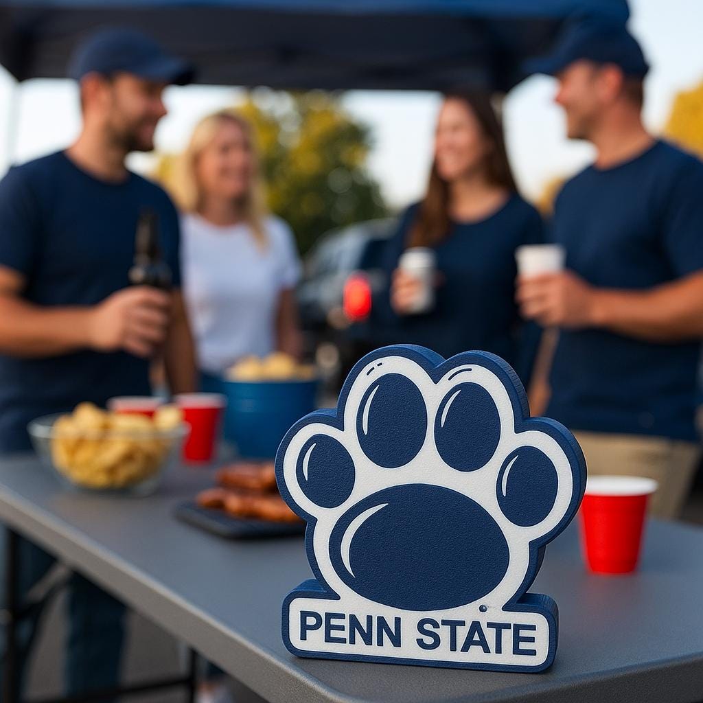 3D Printed Penn State Paw Sign: Nittany Lions Fan Decor - Etsy