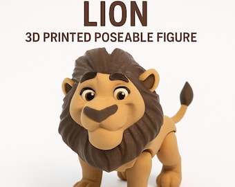 Articulated Male Lion – 3D Printed Poseable Figure - Etsy