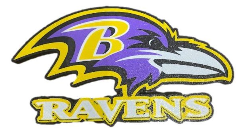Baltimore Ravens 3D Printed Sign: NFL Team Logo Decor - Etsy