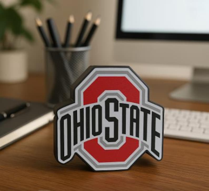 Ohio State Buckeyes 3D Printed Display Sign – Fan Cave, Desk, or Shelf ...