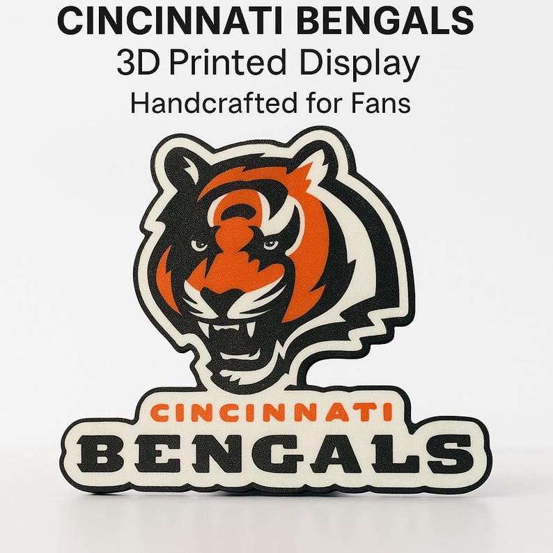 Cincinnati Bengals 3D Printed Display – Handcrafted Fan Art - Etsy