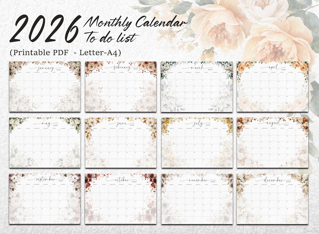 Interactive to Do List & Calendar – Printable PDF - Etsy