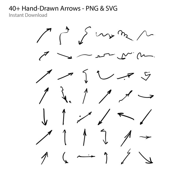 Hand Drawn Arrows for Presentations and Visual Story Telling – Set 1 ...