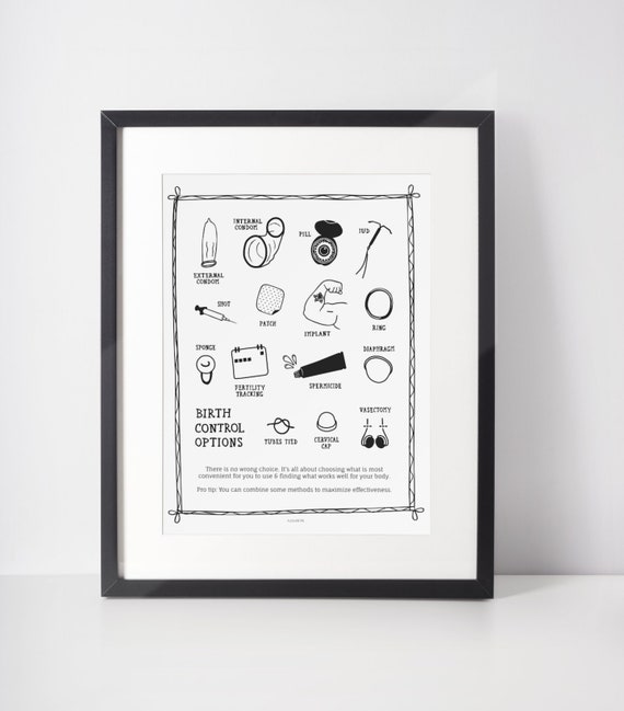 Birth Control Art Print Contraception Sex Education - Etsy